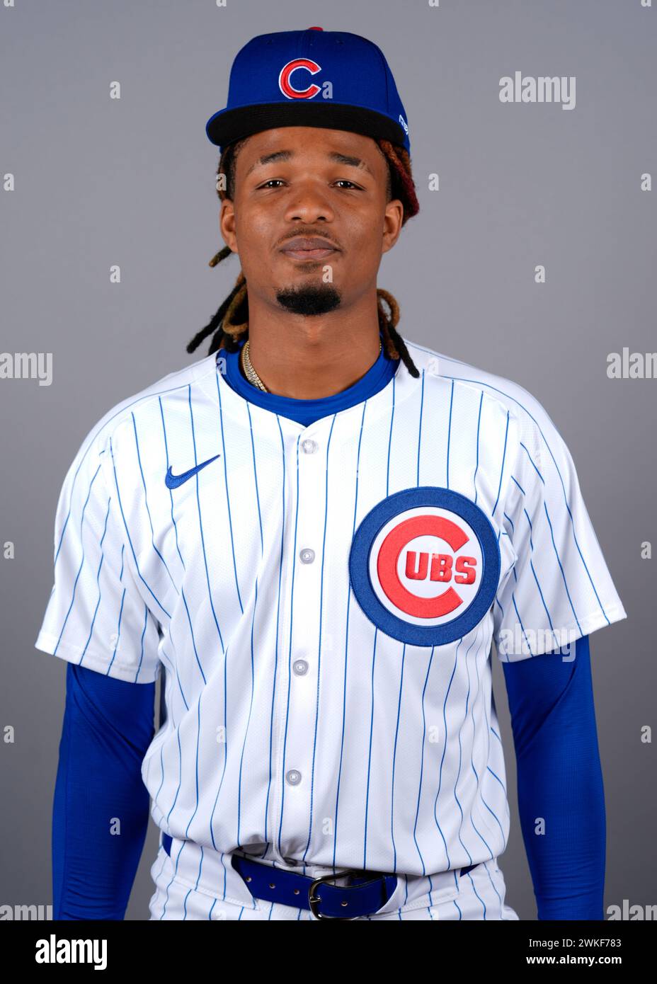 This is a 2024 photo of Michael Arias of the Chicago Cubs baseball team. This image reflects the ...