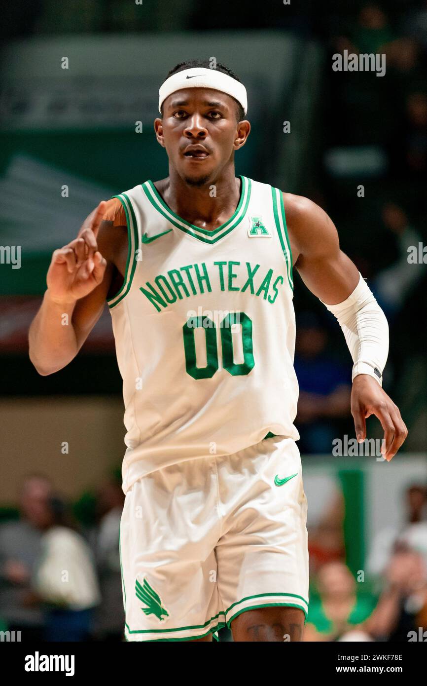 DENTON, TX - FEBRUARY 15:North Texas Mean Green guard John Buggs III (0 ...