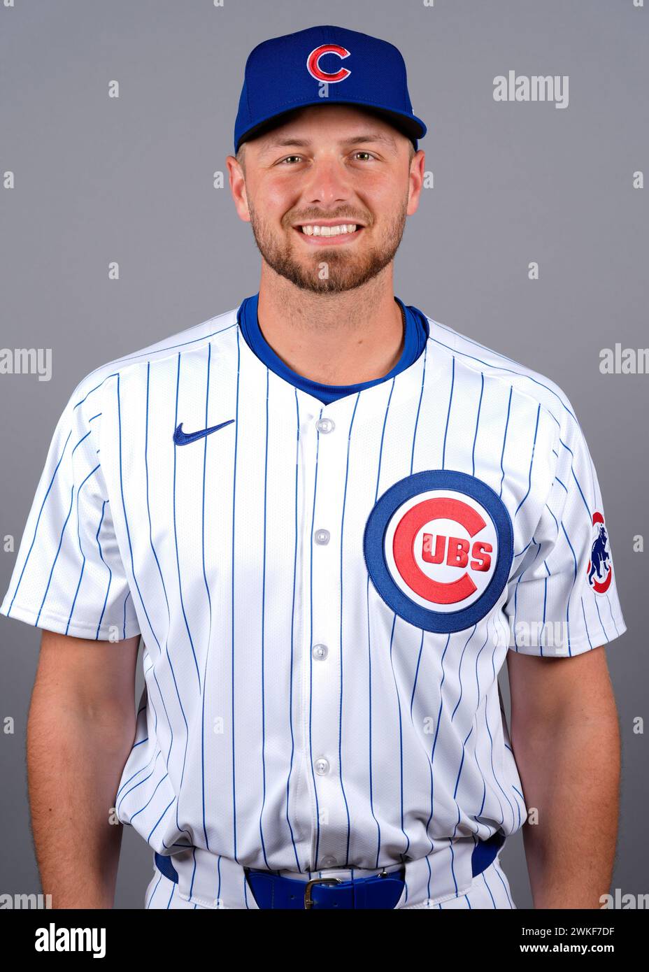 This is a 2024 photo of Michael Busch of the Chicago Cubs baseball team ...