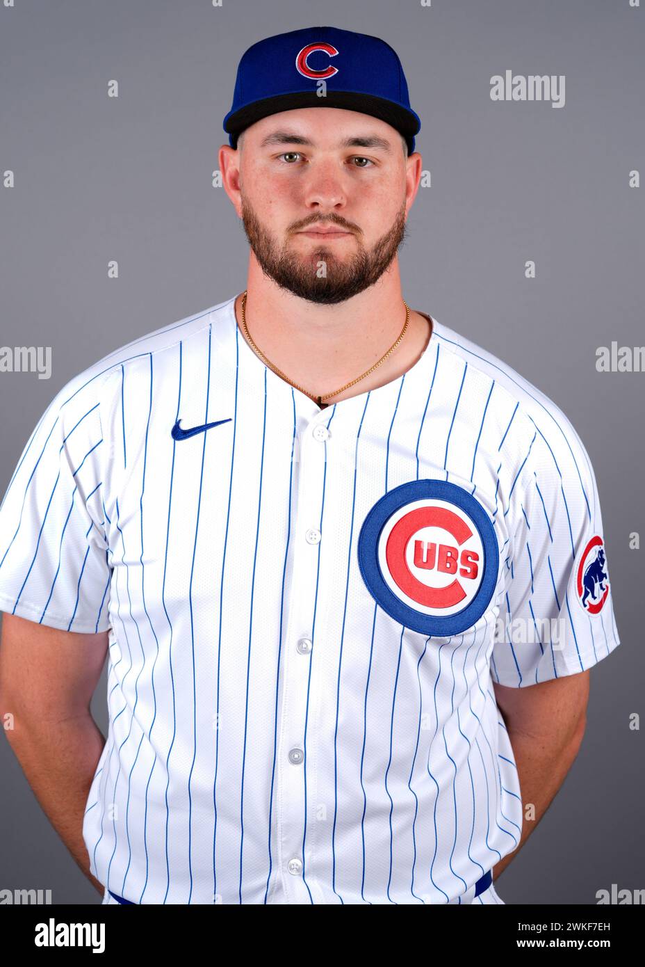 This is a 2024 photo of Luke Little of the Chicago Cubs baseball team ...