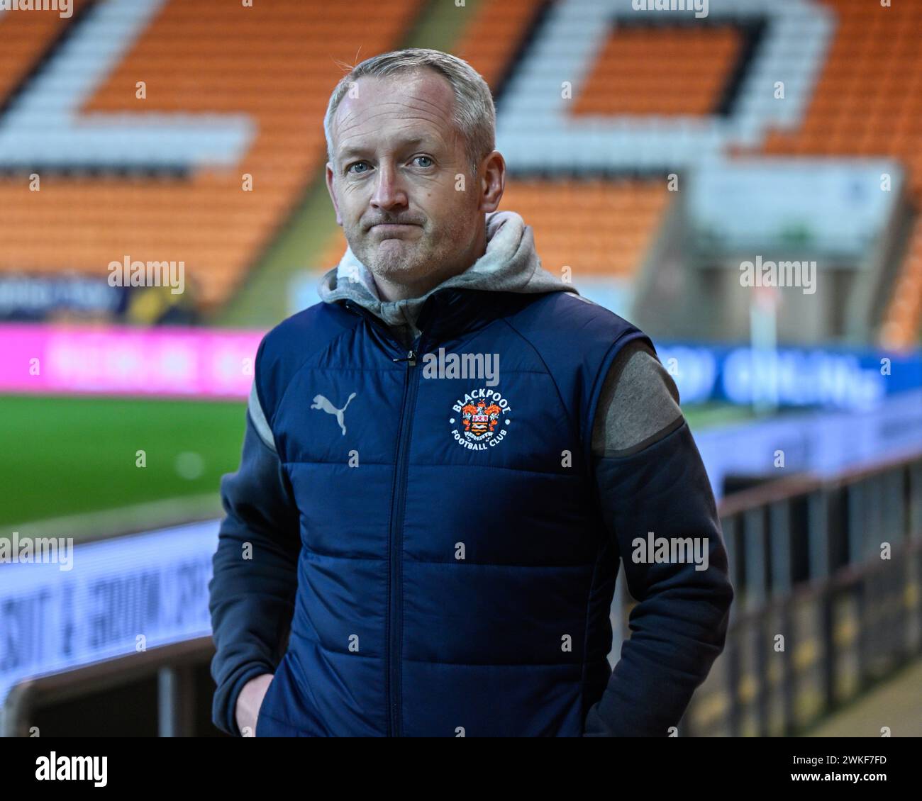 Blackpool, UK. 20th Feb, 2024. Neil Critchley manager of Blackpool ...