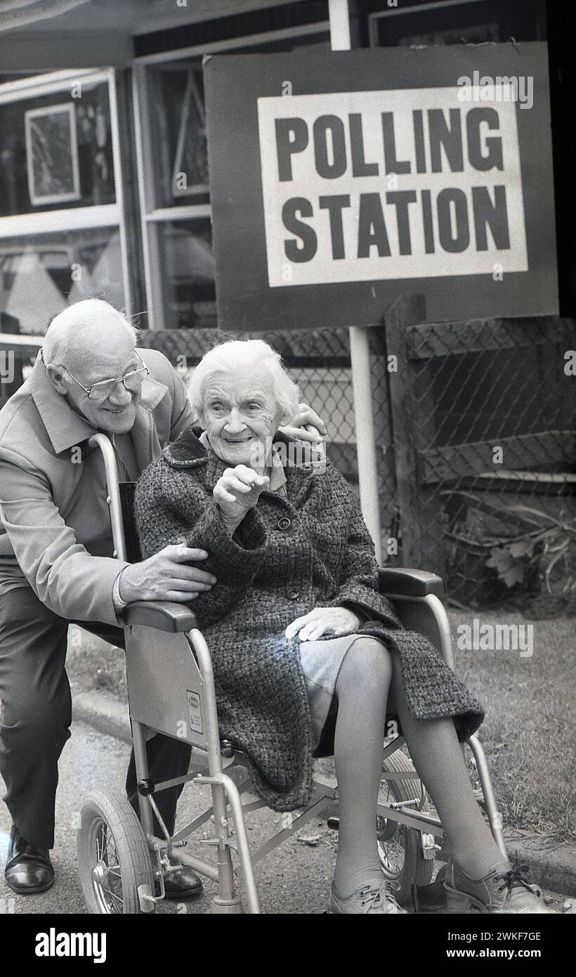 1987, historical, an elderly lady, a centenarian, sitting in a ...