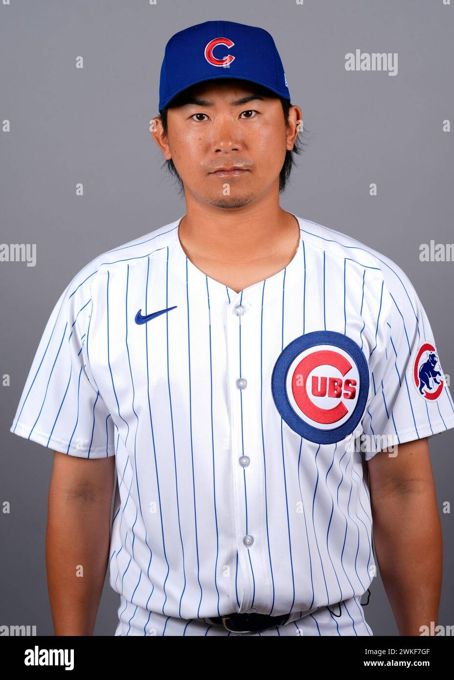 This is a 2024 photo of Shota Imanaga of the Chicago Cubs baseball team ...
