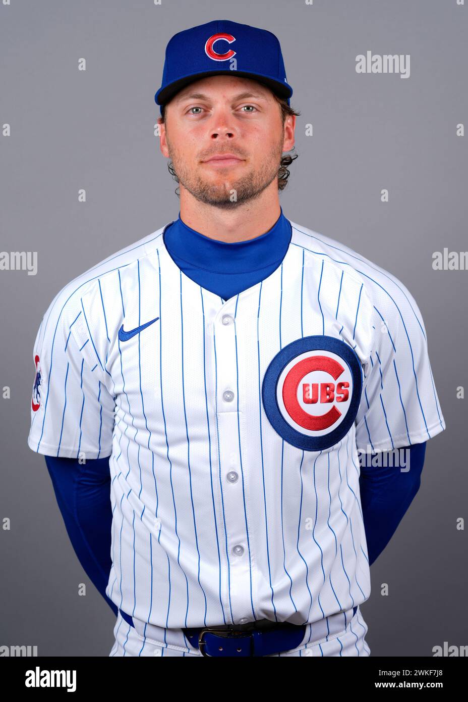 This is a 2024 photo of Nico Hoerner of the Chicago Cubs baseball team ...