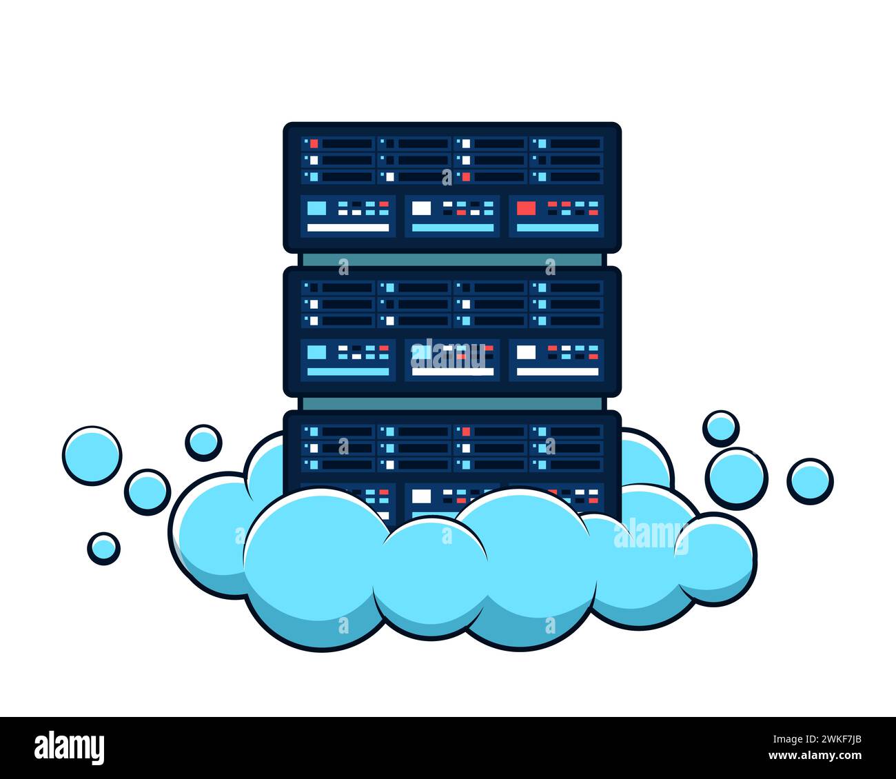 Global network computer servers processing hi-res stock photography and ...