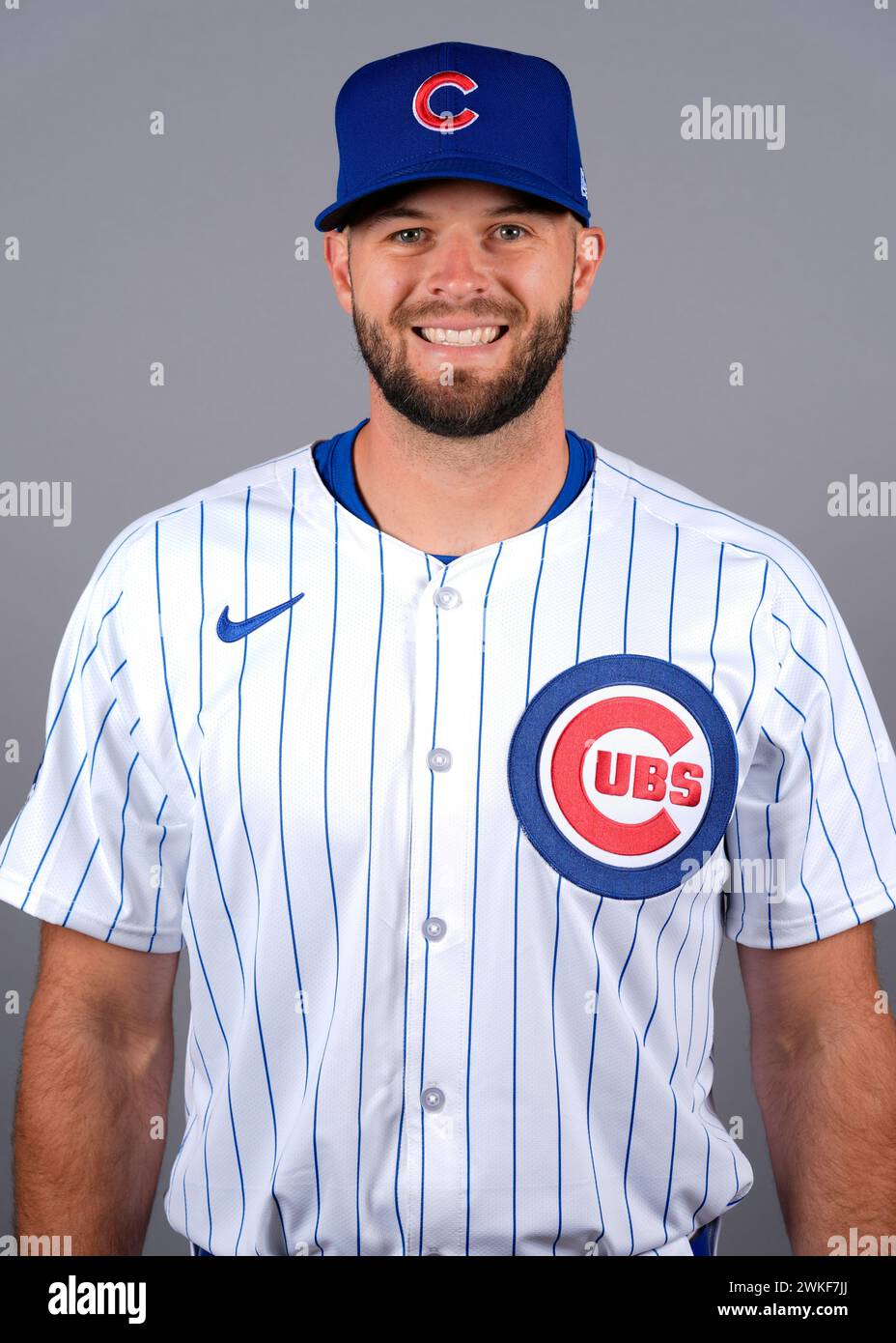 This is a 2024 photo of David Bote of the Chicago Cubs baseball team ...