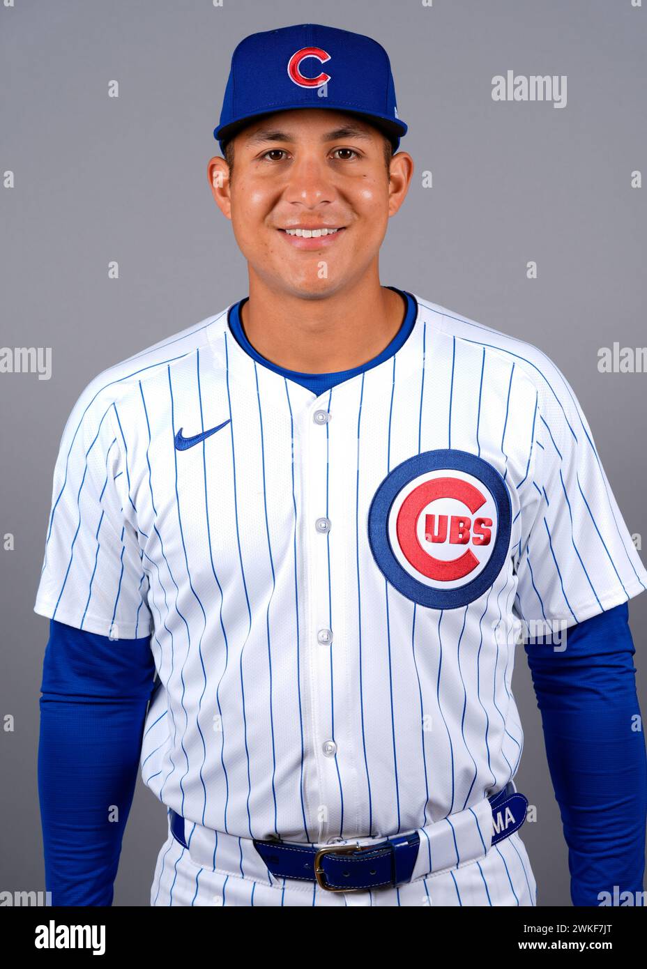 This is a 2024 photo of Miguel Amaya of the Chicago Cubs baseball team ...