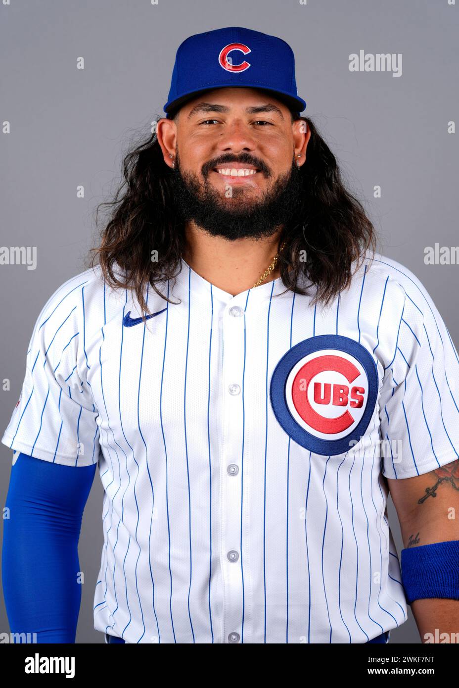 This is a 2024 photo of Jorge Alfaro of the Chicago Cubs baseball team ...
