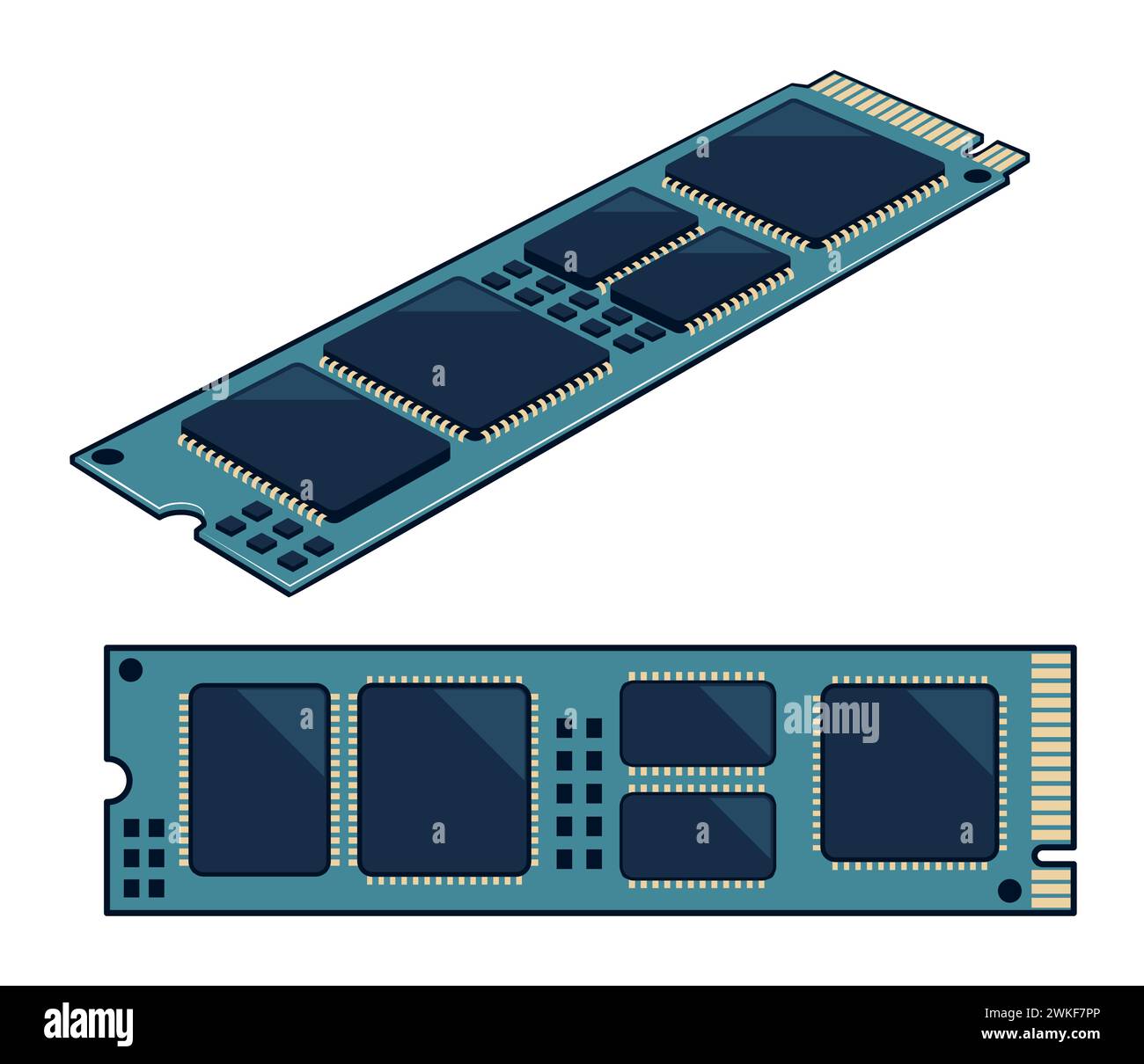 Ram chip Stock Vector Images - Alamy