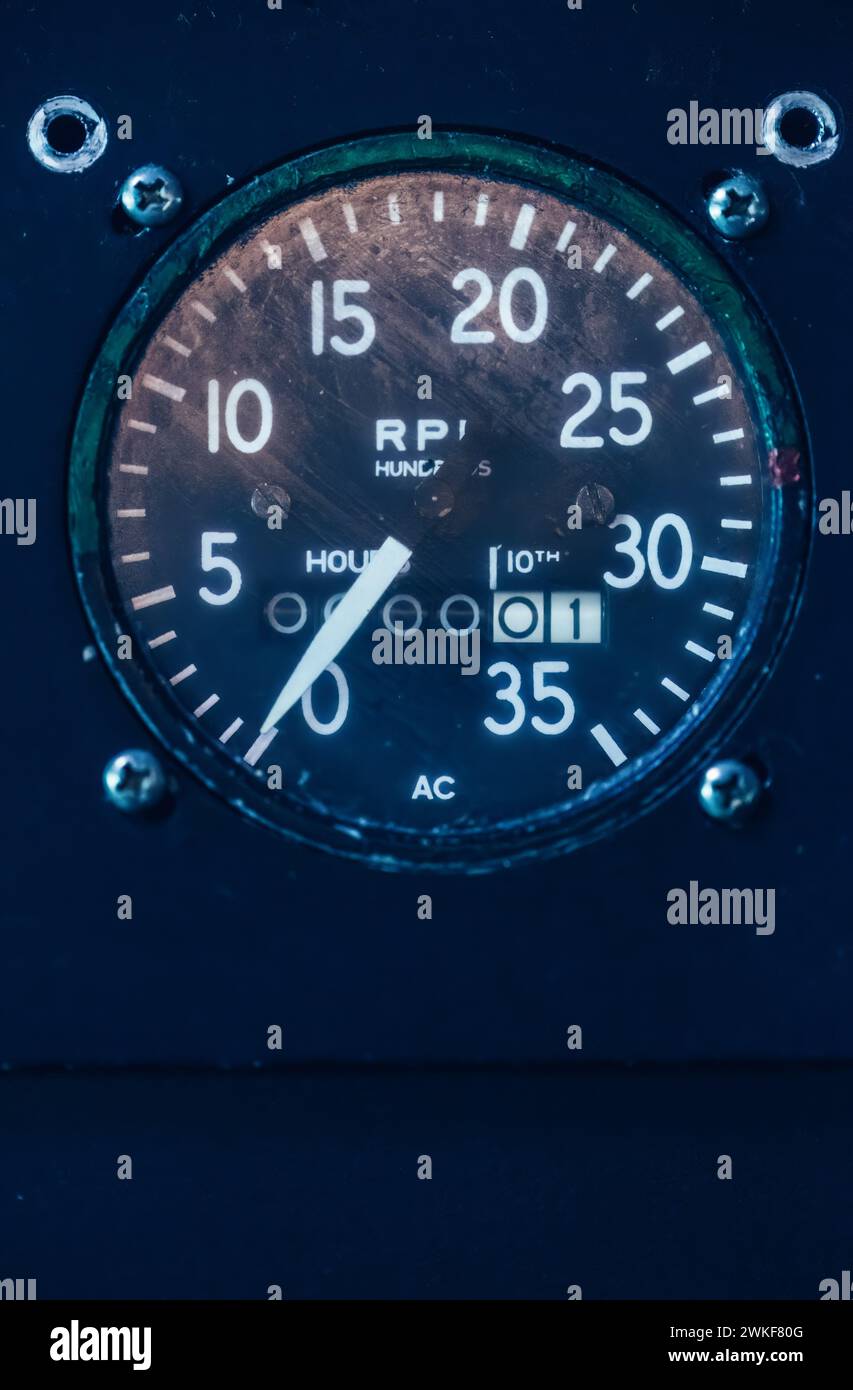 A close-up view of a speedometer, showing the speed gauge, odometer ...