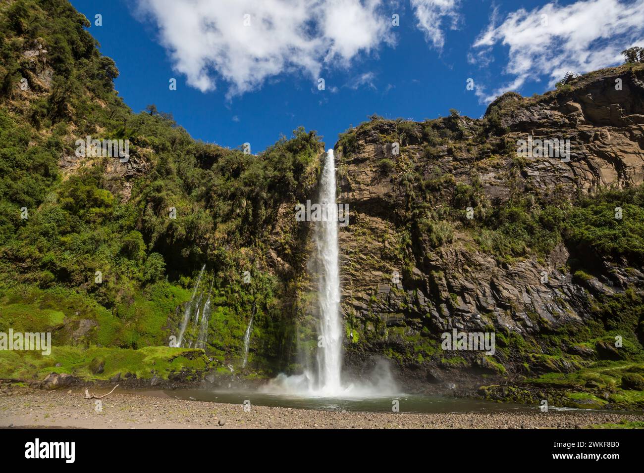 Beautiful waterfall in Ecuador, South America Stock Photo - Alamy
