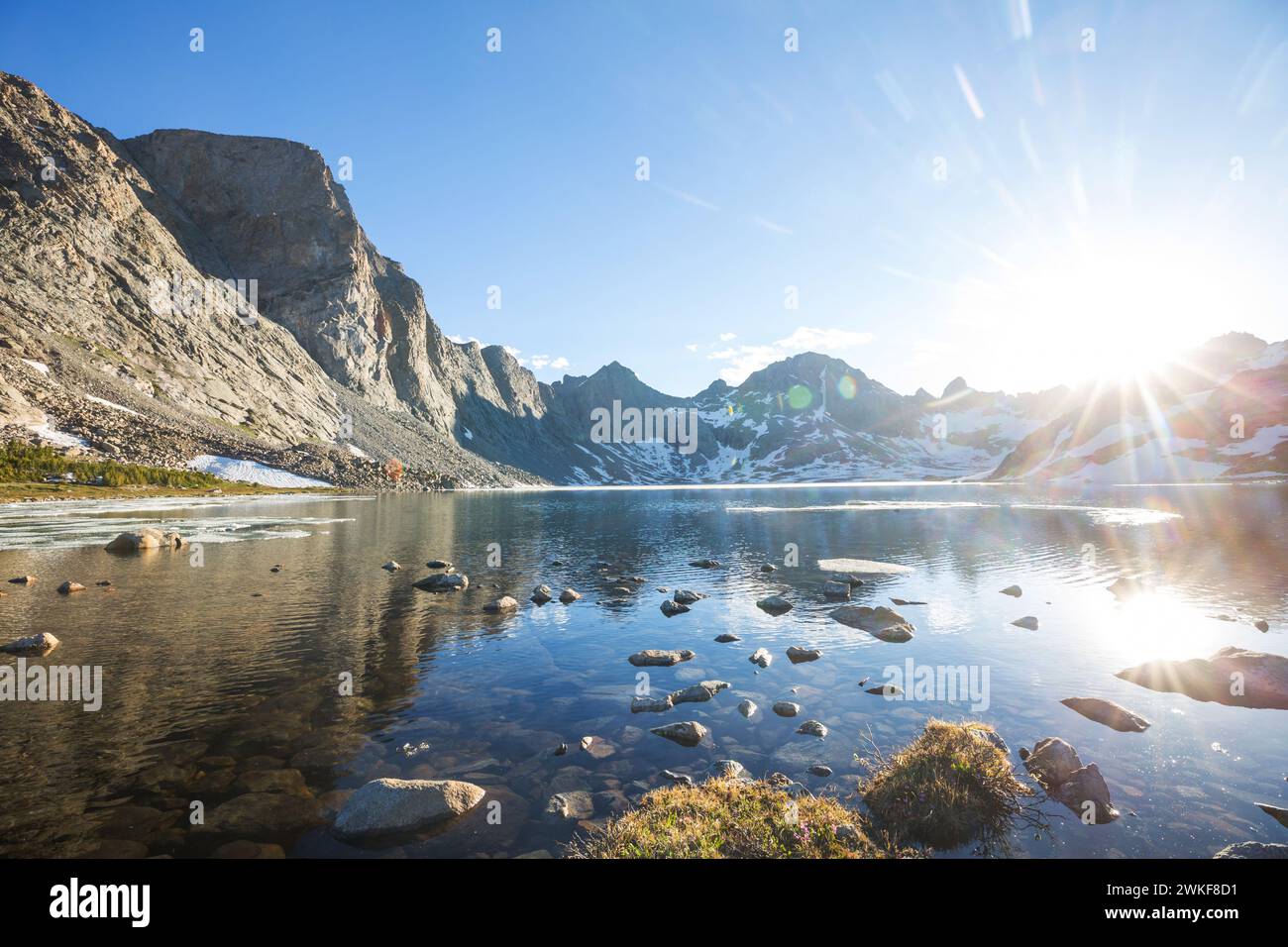 Beautiful mountain landscapes in Wind River Range in Wyoming, USA ...
