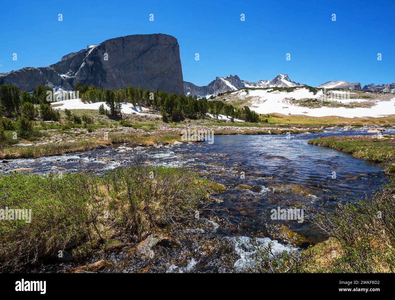 Beautiful mountain landscapes in Wind River Range in Wyoming, USA ...
