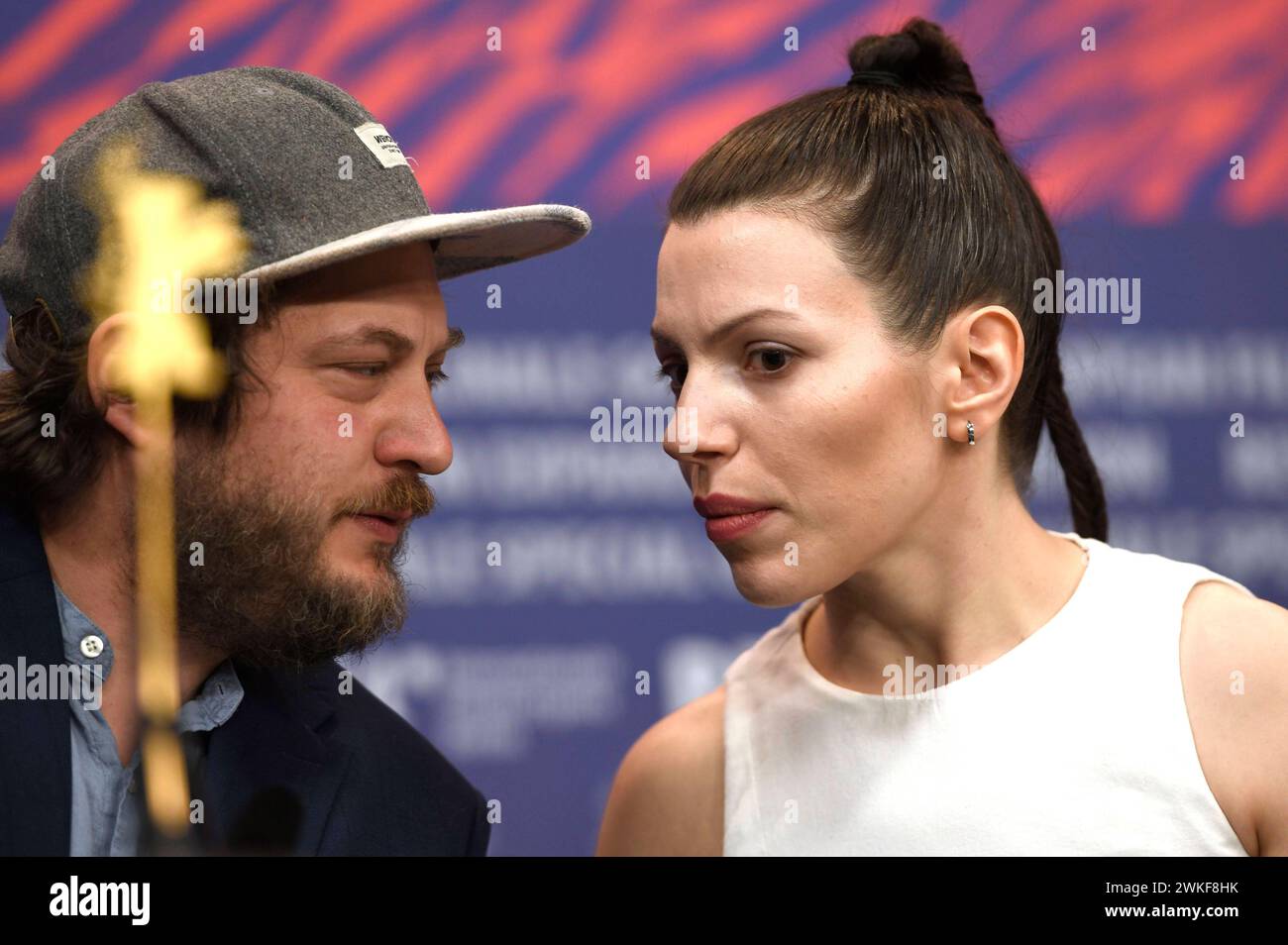 David Scheid und Anja Plaschg bei der Pressekonferenz zum Kinofilm Des ...