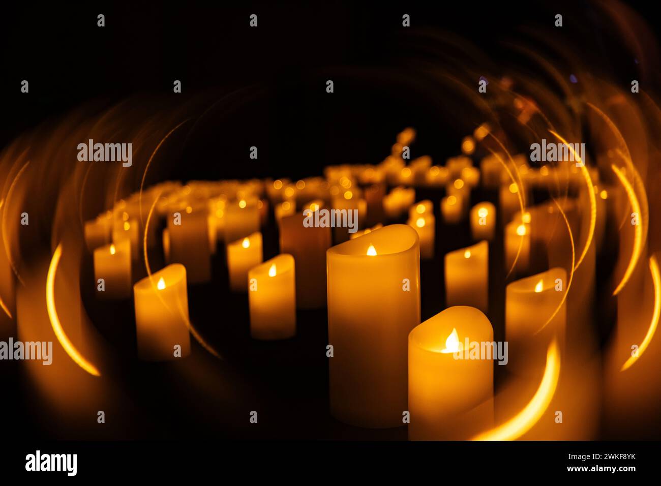 lots of glowing candles background for design purpose Stock Photo - Alamy
