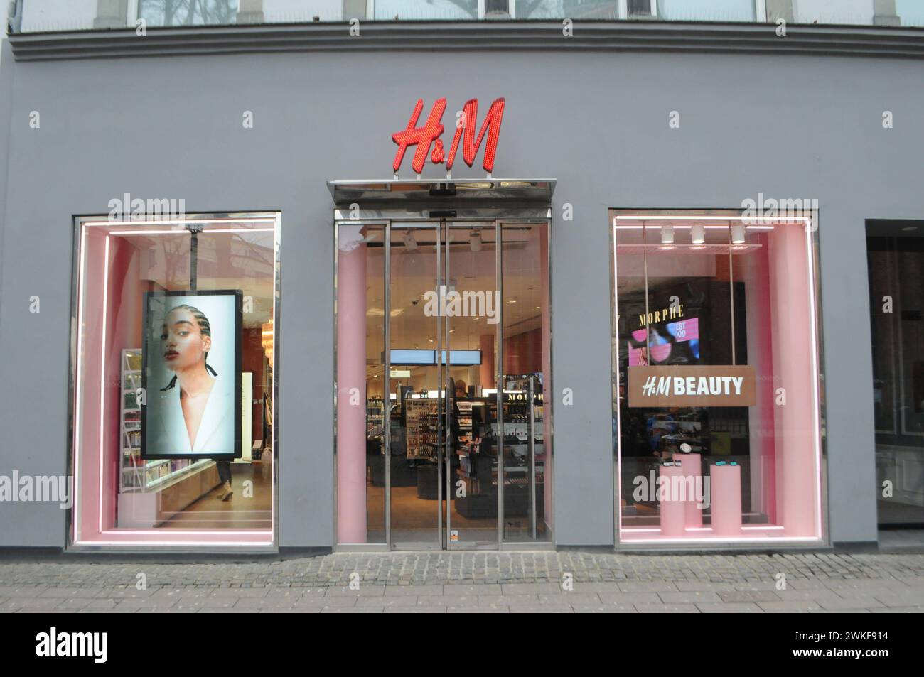 Copenhagen, Denmark /20 February 2024/.H&M swedish retail store in ...
