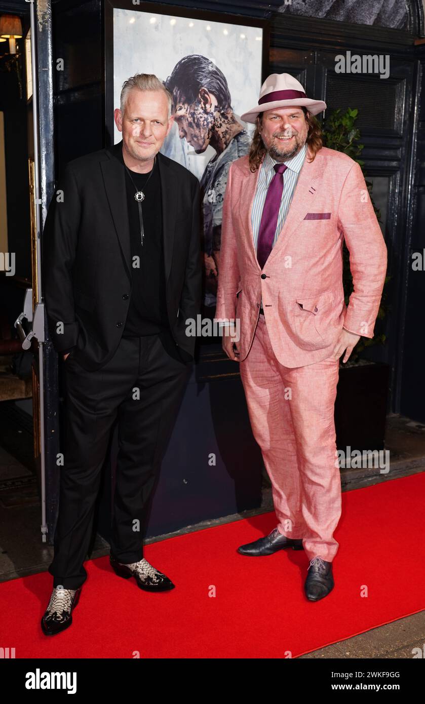 Thomas Ostermeier (left) and Florian Borchmeyer attend the opening ...