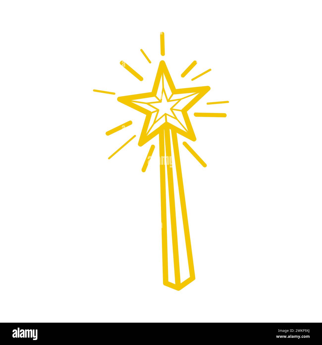 Designer Golden Magic Wand Icon Stock Vector Image & Art - Alamy