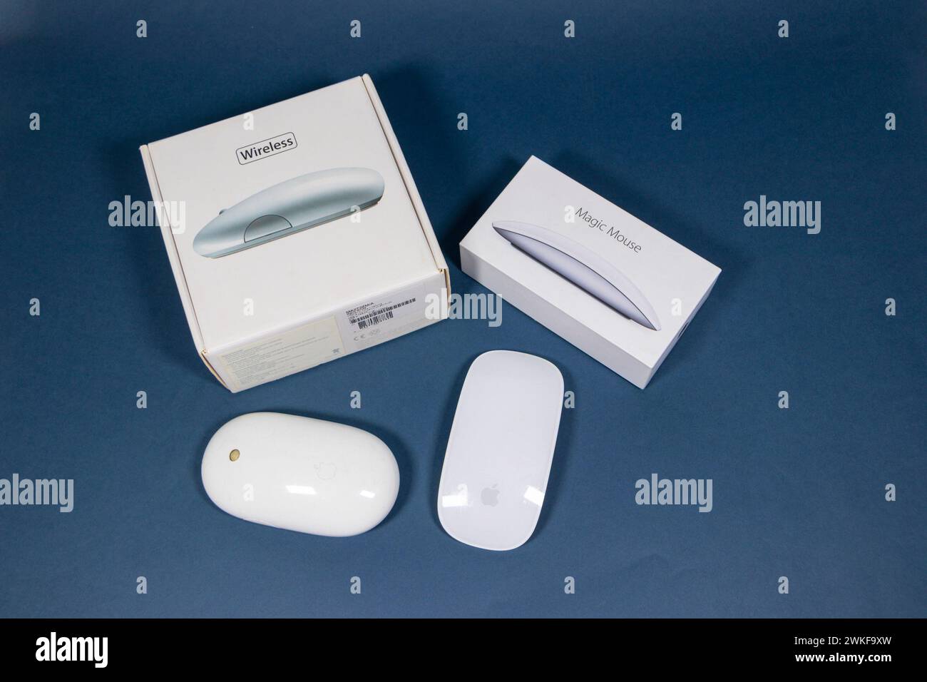white Apple magic mouse wireless apple mighty mouse bluetooth and boxes ...