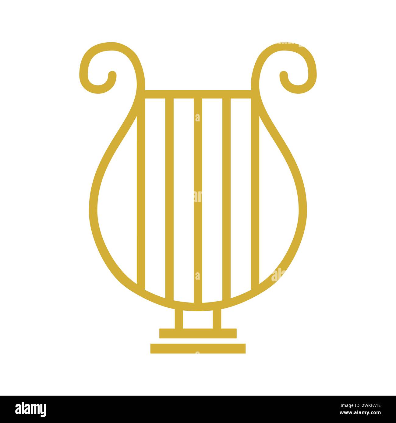 Harp icon element music hi-res stock photography and images - Alamy