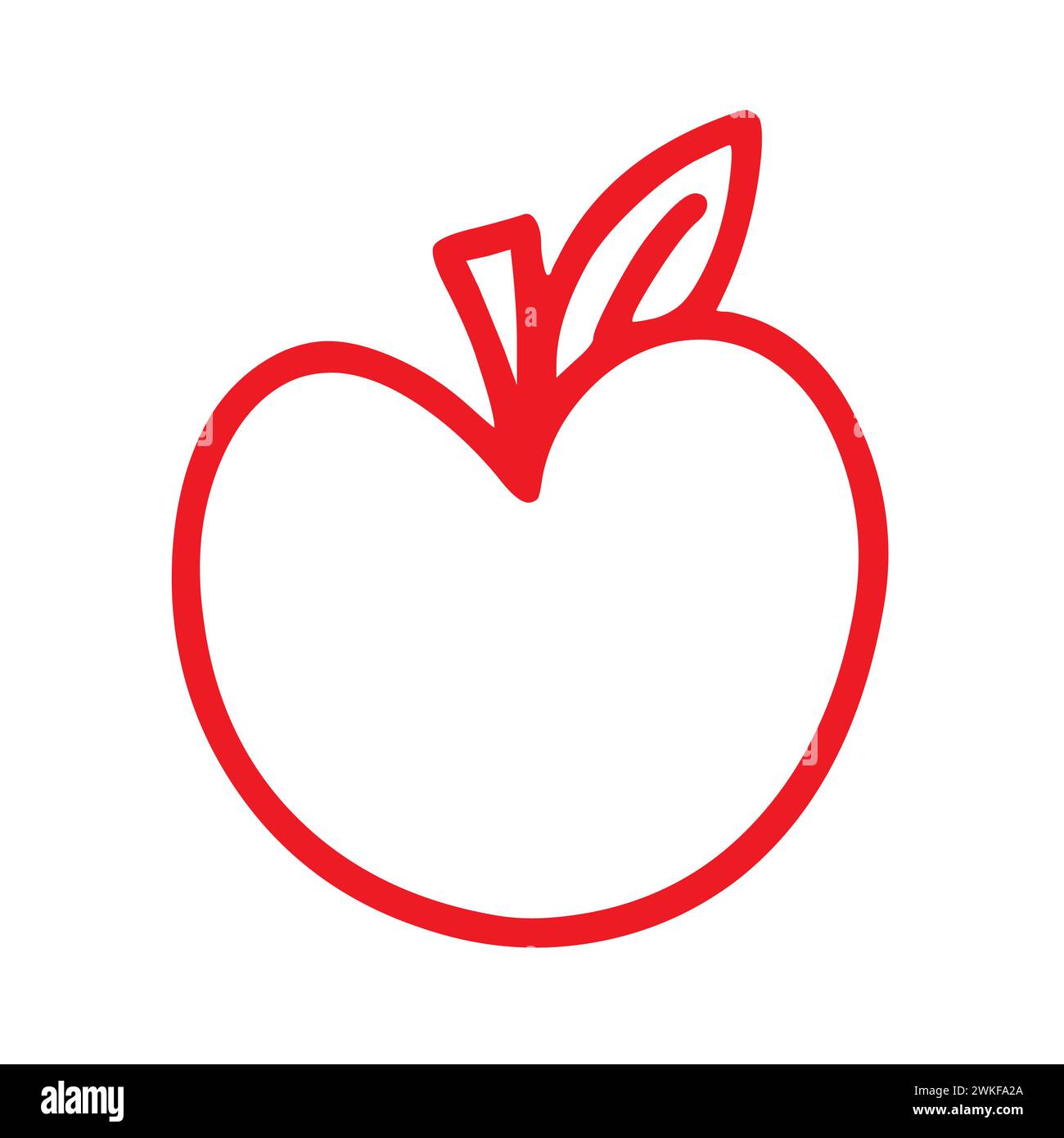 Red Apple Fruit Line Icon Stock Vector Image & Art - Alamy