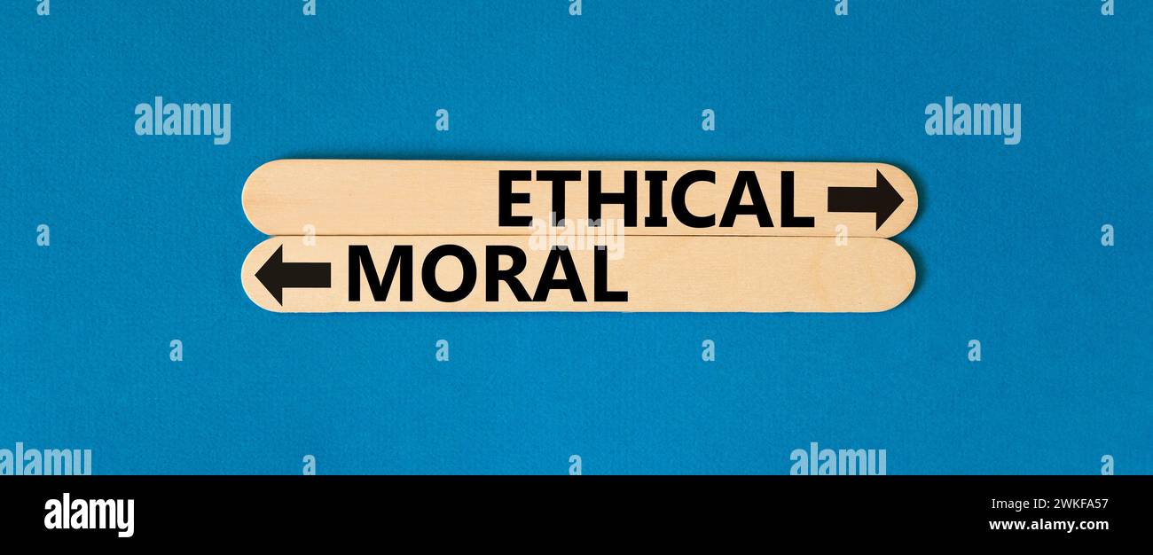 Ethical or moral symbol. Concept word Ethical or Moral on beautiful ...