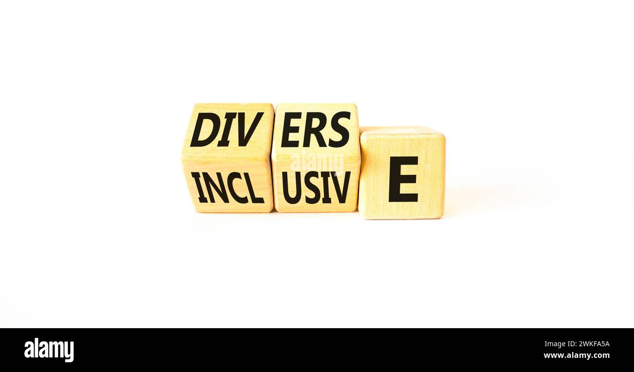 Diverse and inclusive symbol. Concept word Diverse and Inclusive on ...