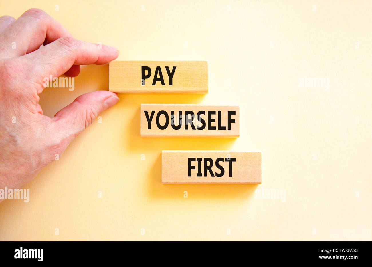 Pay yourself first symbol. Concept words Pay yourself first on ...