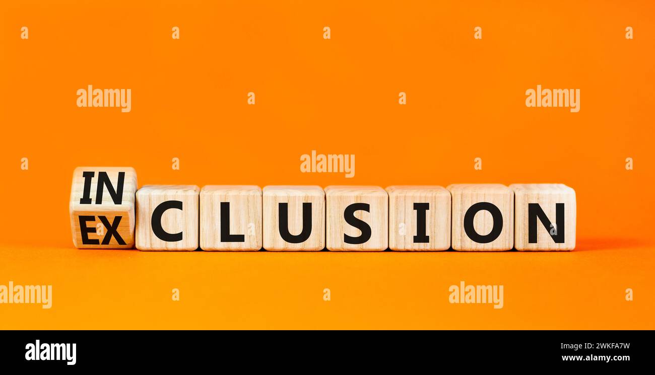 Inclusion or exclusion symbol. Concept word Exclusion and Inclusion on ...