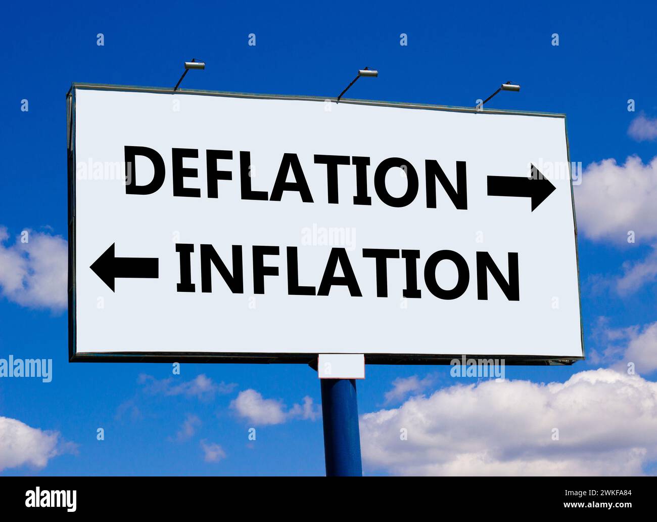 Deflation inflation symbol. Concept word Deflation Inflation on ...
