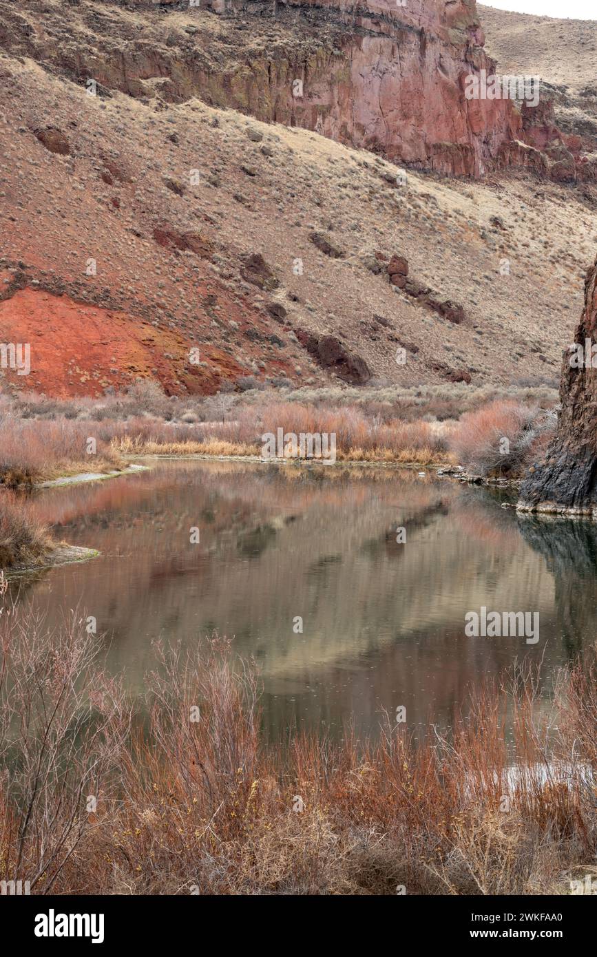 The Oyhee River flowing through a canyon in Malheur County, Oregon ...