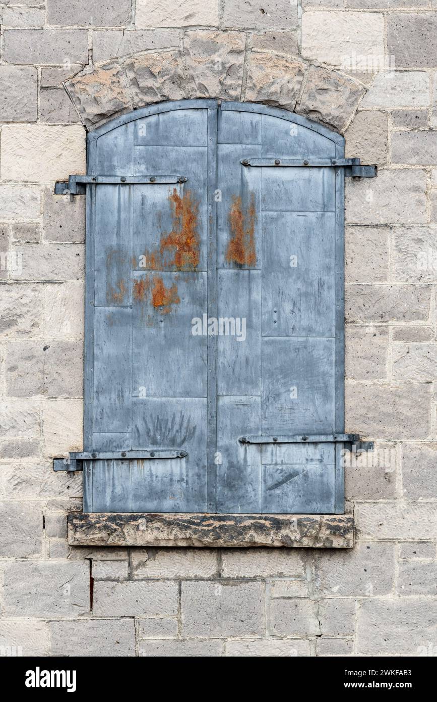 Metal shuttered window on the historic Ryder Brothers Warehouse in ...