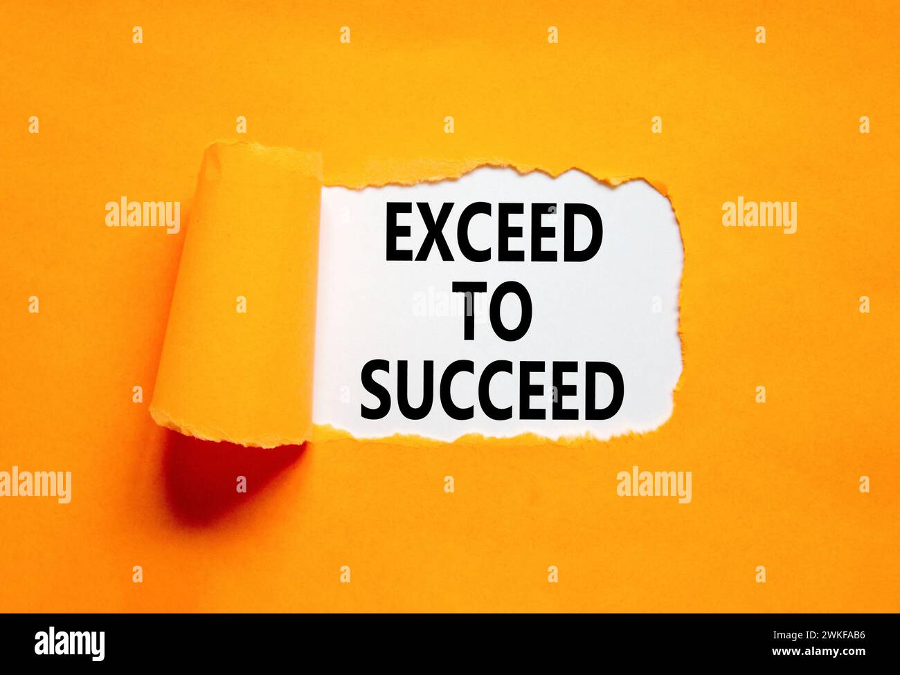 Exceed to succeed symbol. Concept words Exceed to succeed on beautiful ...