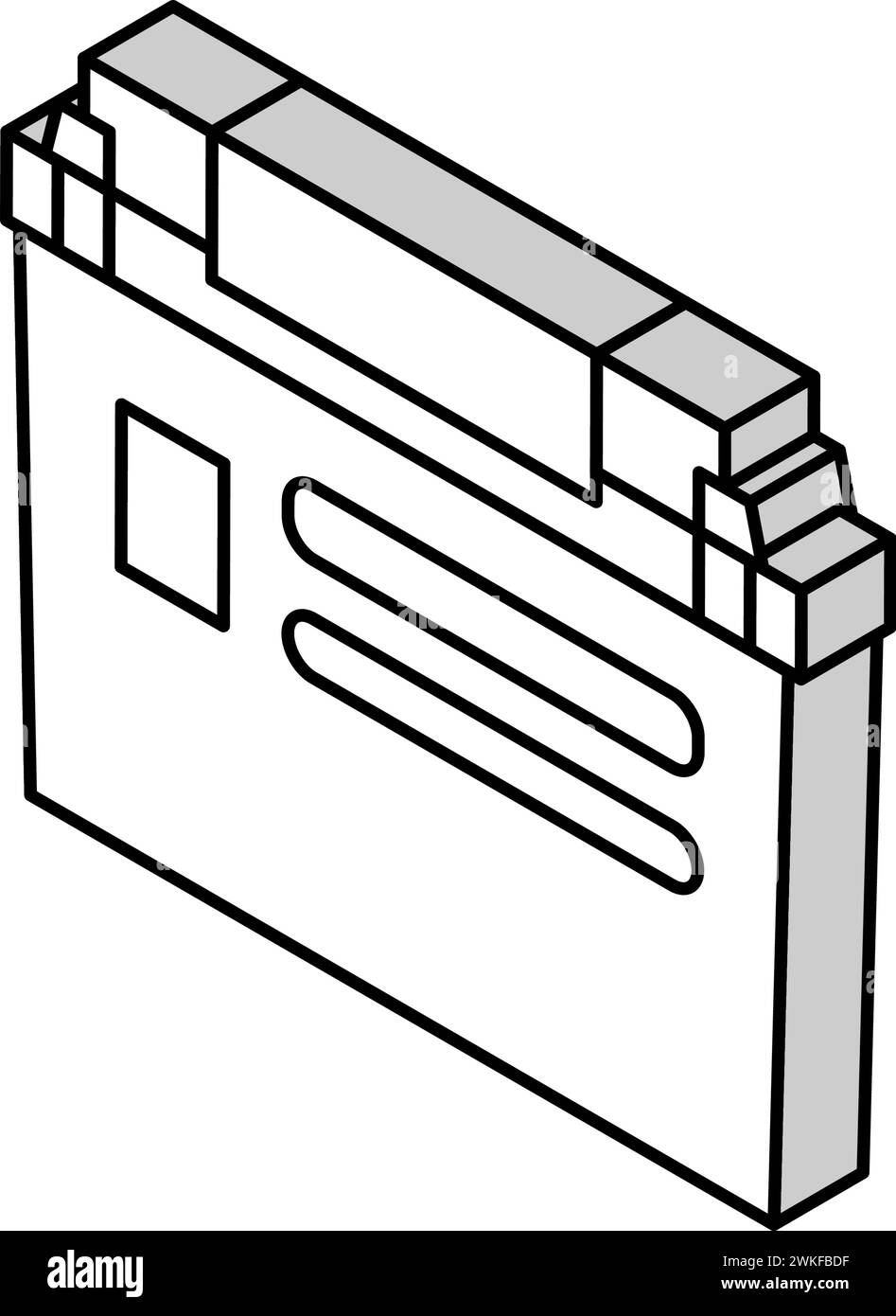 gel cell battery isometric icon vector illustration Stock Vector Image ...