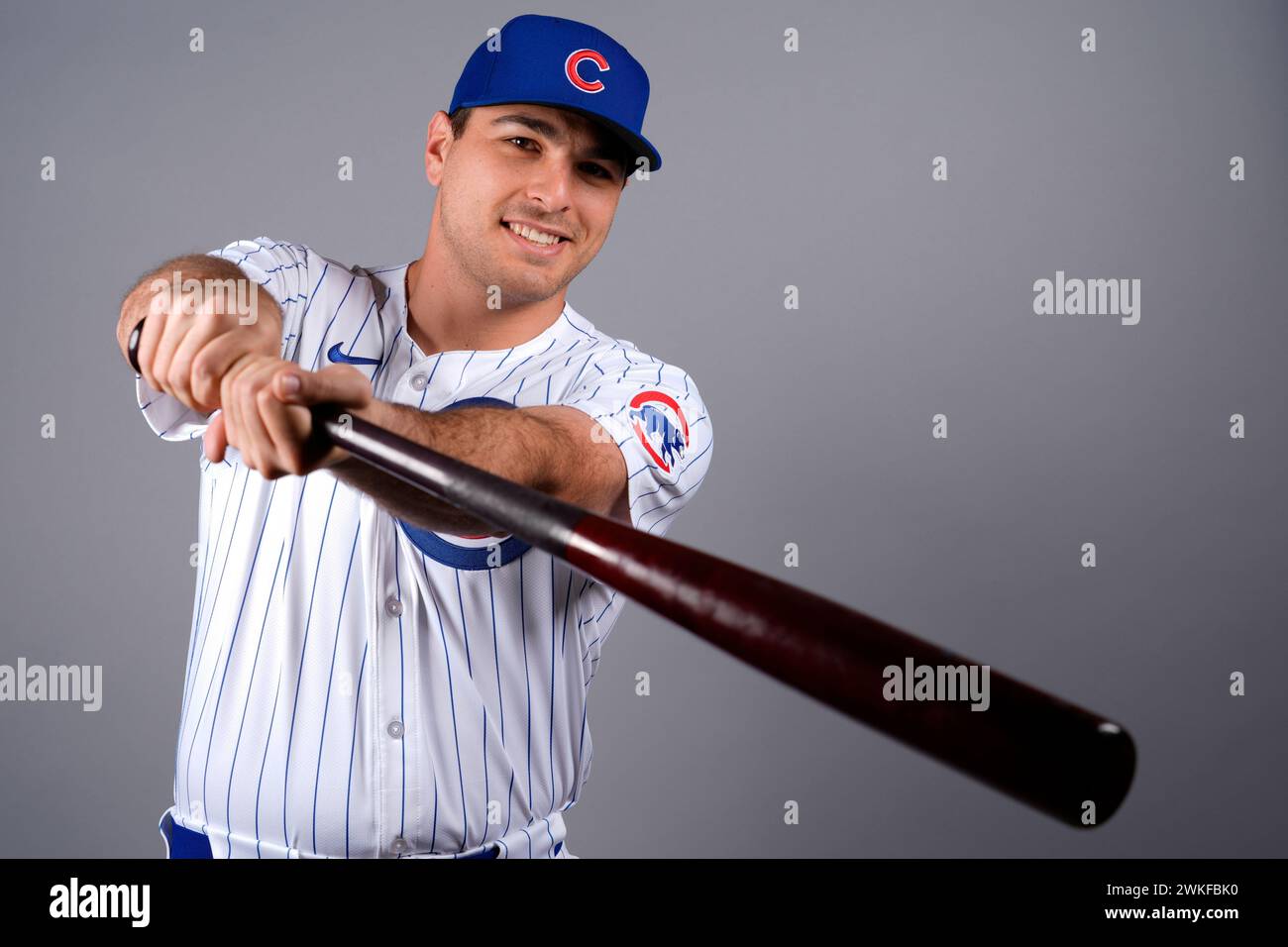 This is a 2024 photo of Matt Mervis of the Chicago Cubs baseball team ...