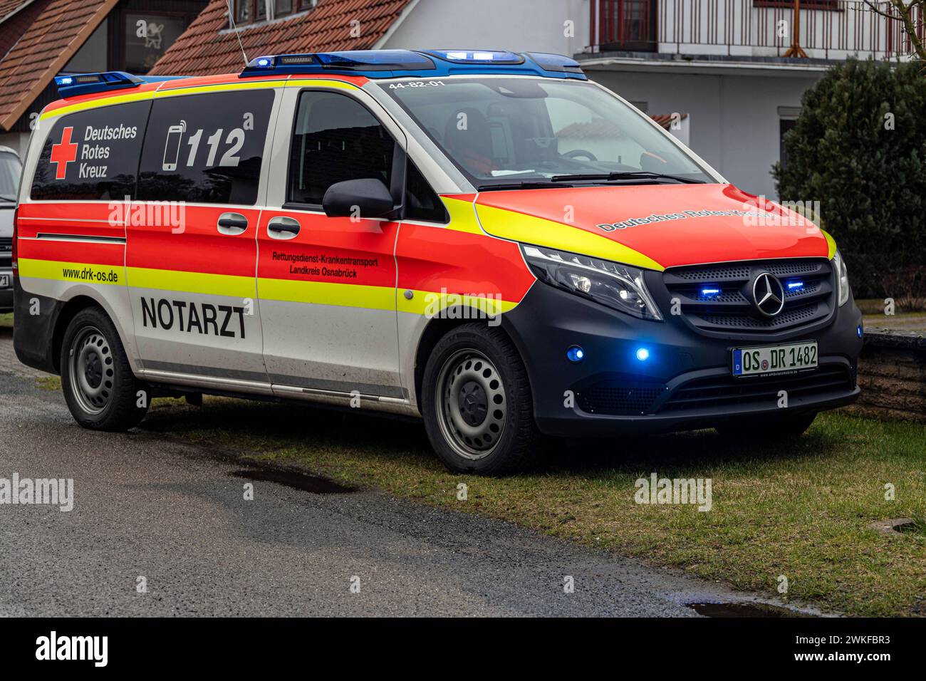 Bramsche, Deutschland 14. Februar 2024: Ein Einsatzfahrzeug vom ...