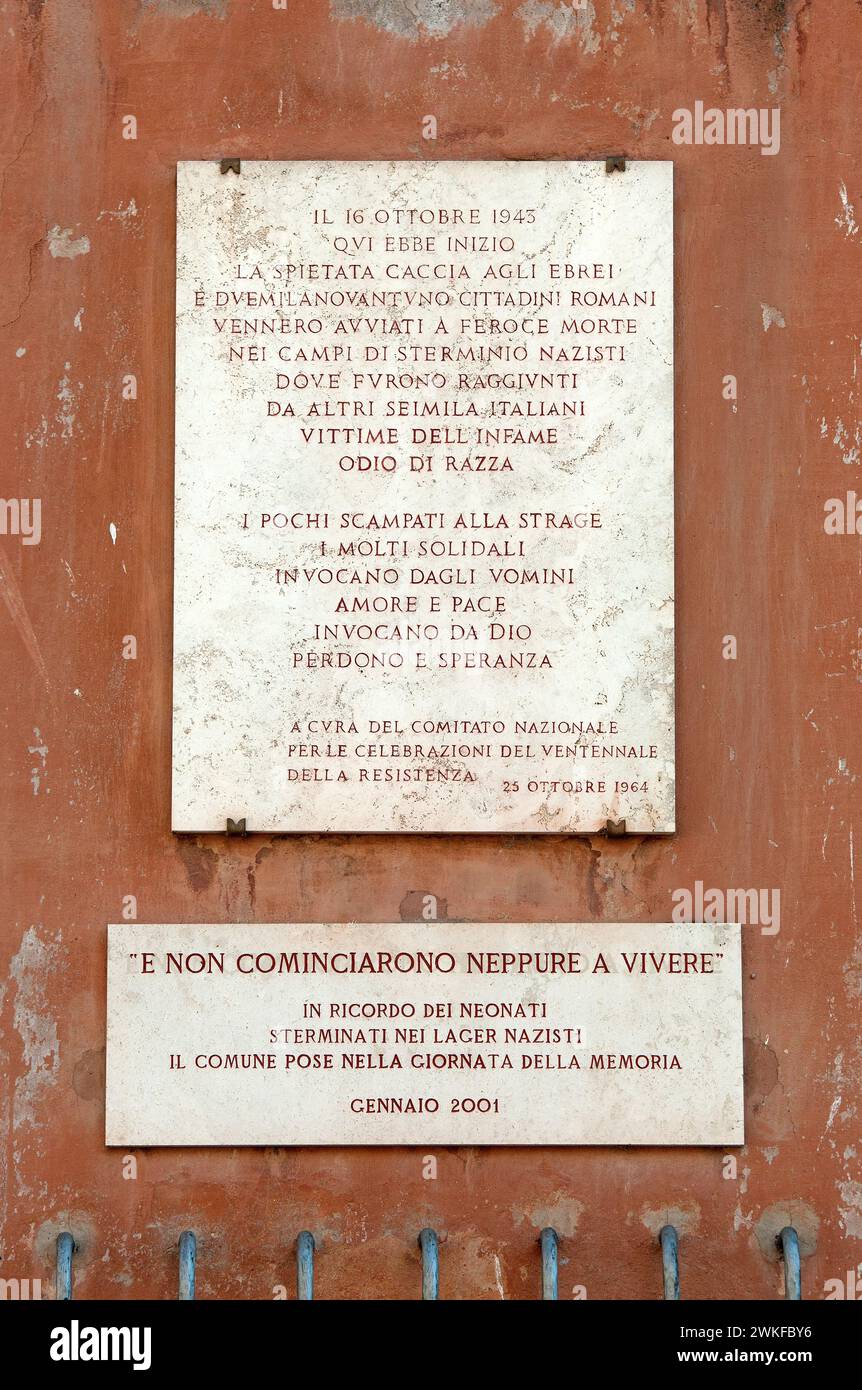 Commemorative plaque for jewish people deported to Auschwitz on 16 ...