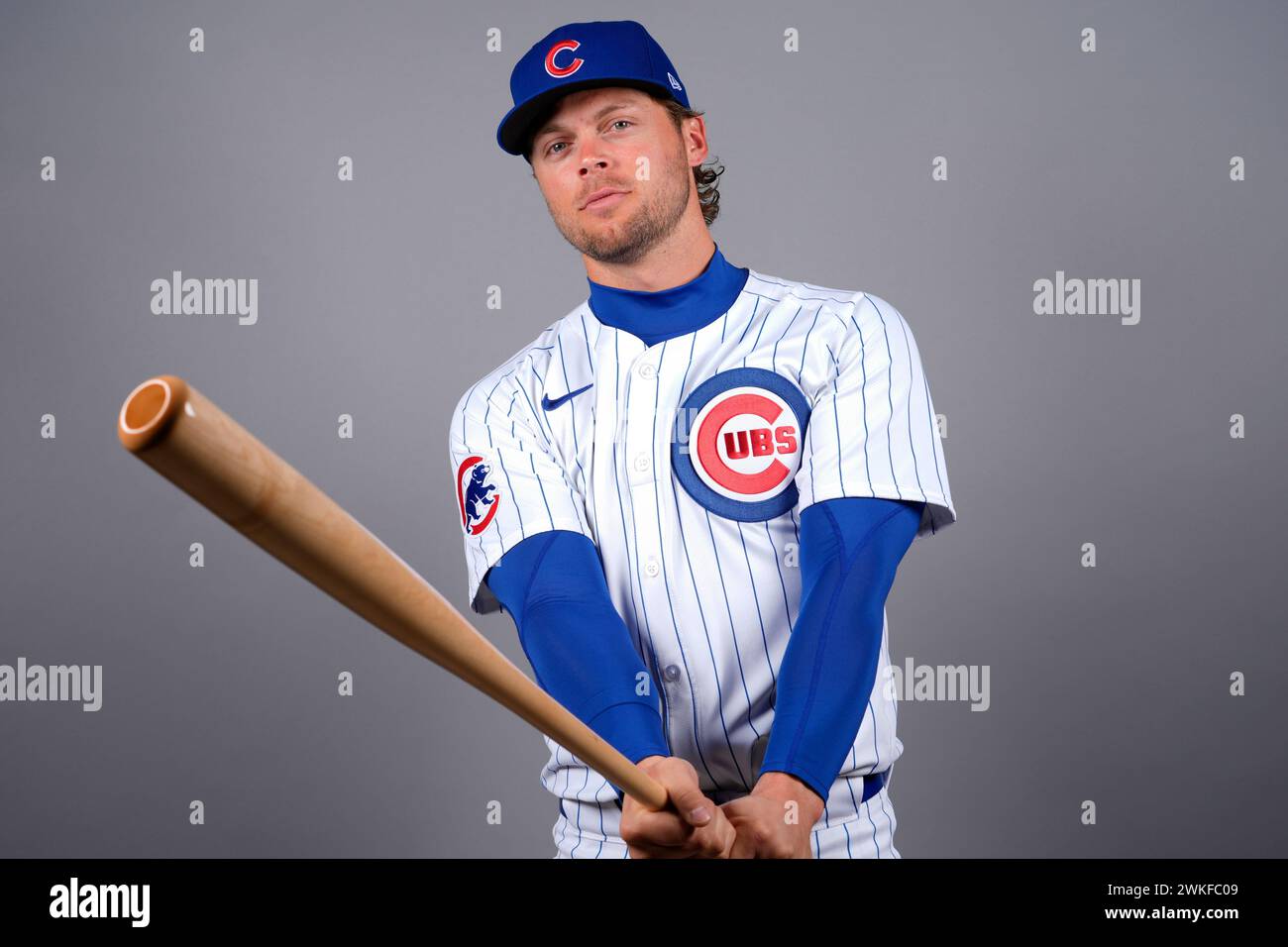This is a 2024 photo of Nico Hoerner of the Chicago Cubs baseball team ...