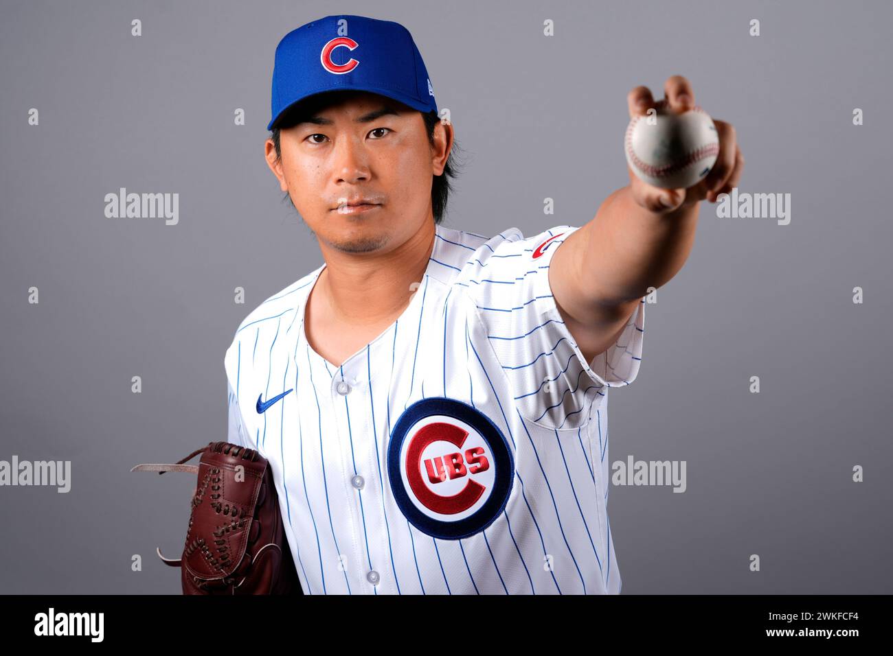This is a 2024 photo of Shota Imanaga of the Chicago Cubs baseball team. This image reflects the ...