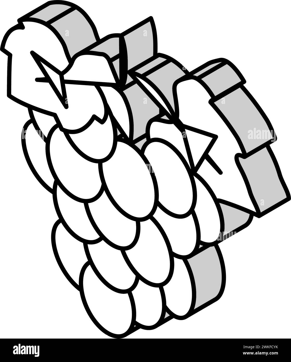 blue grape wine isometric icon vector illustration Stock Vector Image ...
