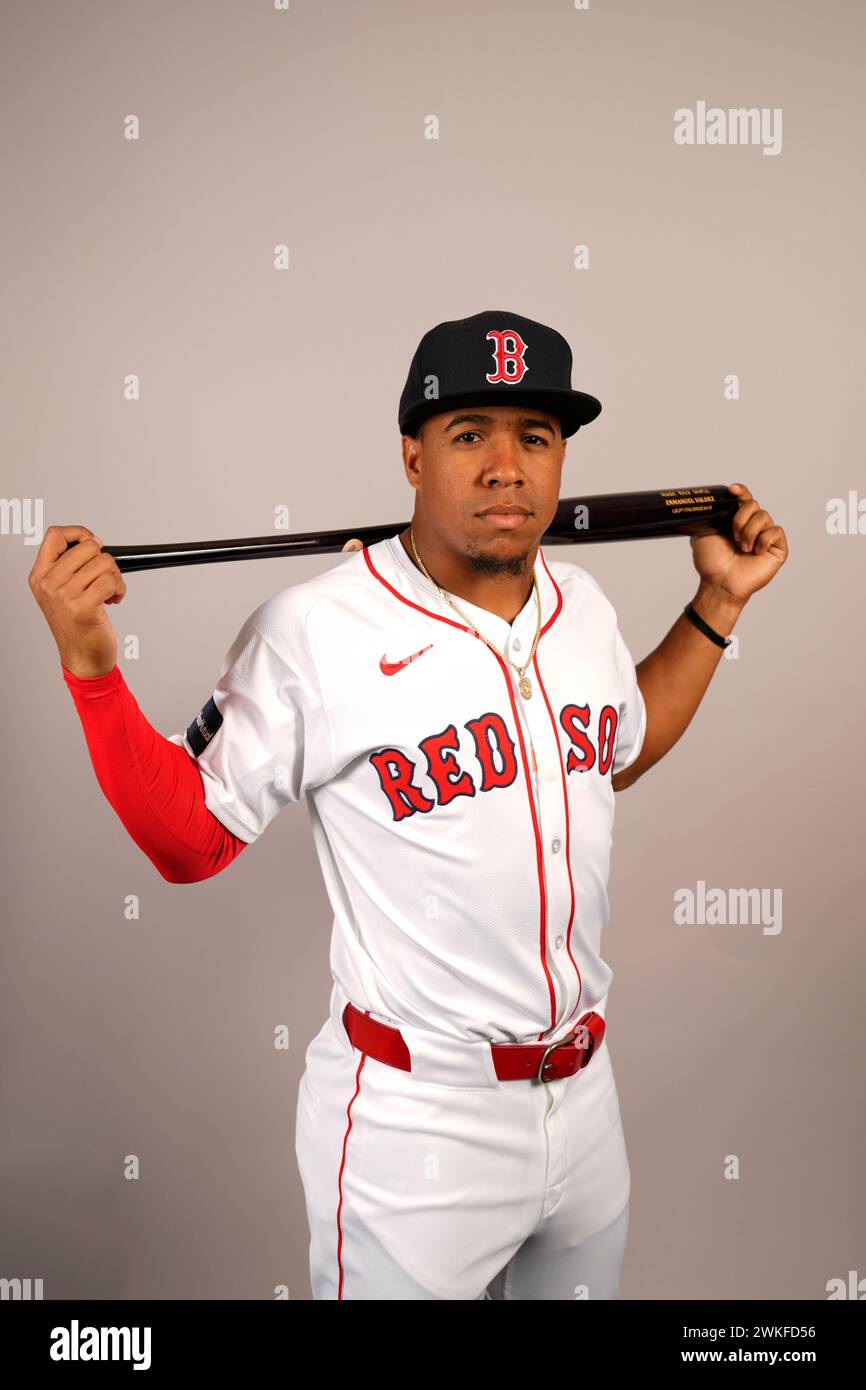 This is a 2024 photo of Enmanuel Valdez of the Boston Red Sox baseball ...