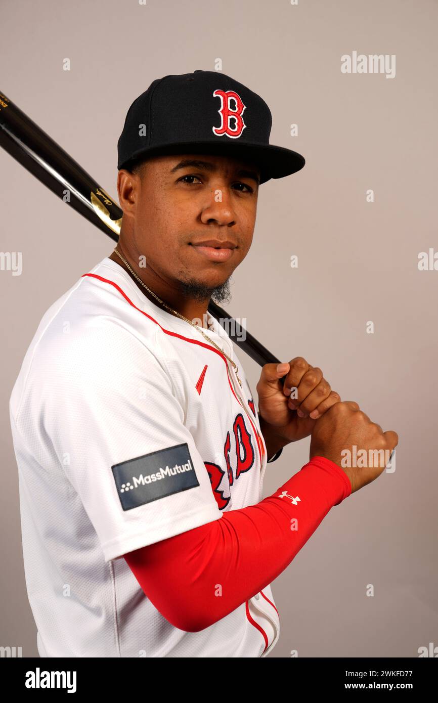 This is a 2024 photo of Enmanuel Valdez of the Boston Red Sox baseball ...