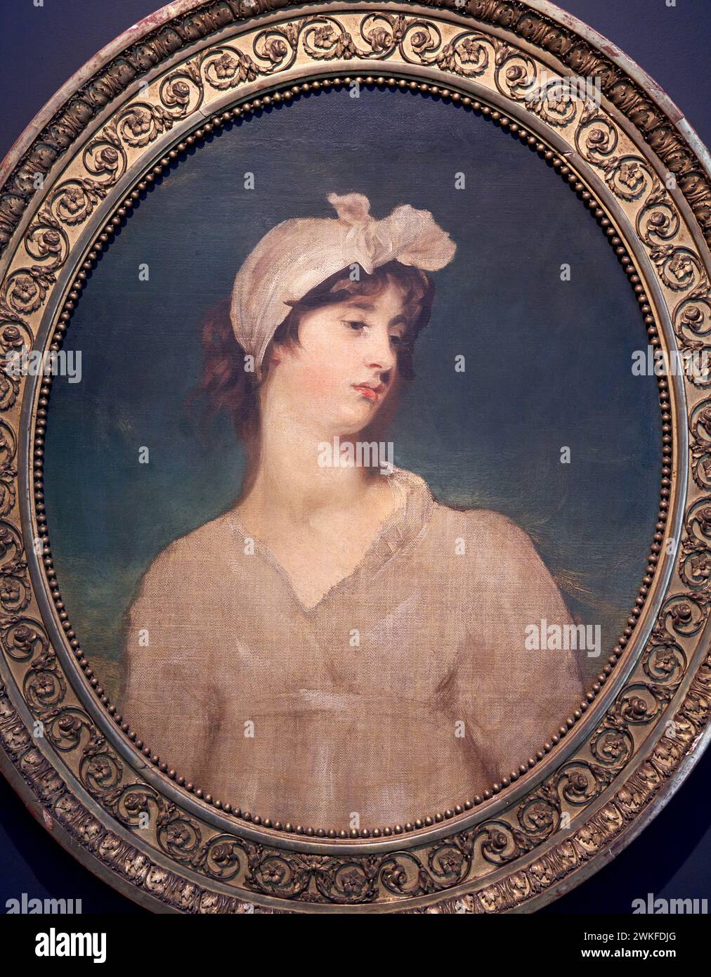 “Portrait of a young woman”, 1799, Thomas Lawrence Stock Photo - Alamy