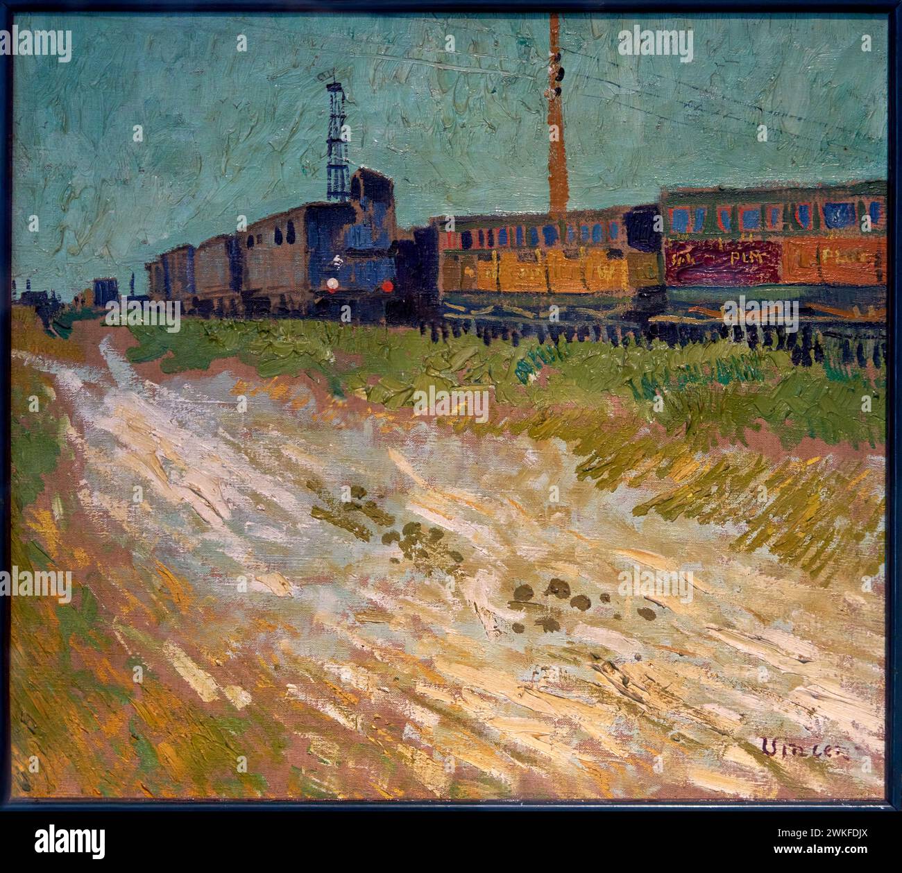 “Railway wagons in Arles”, 1888, Vincent Van Gogh Stock Photo - Alamy