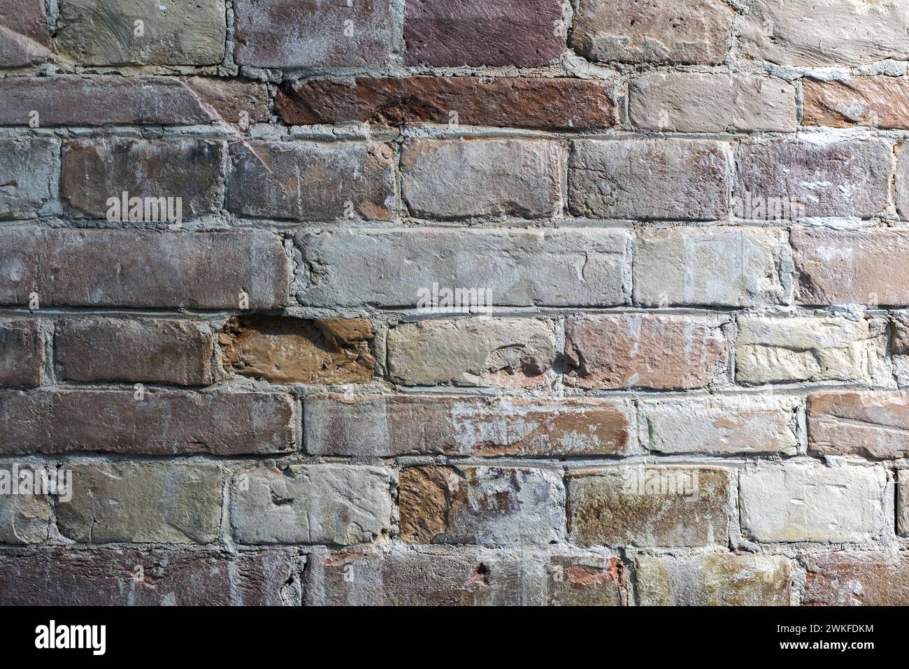 Old grungy brick wall in pastel colors, close-up background photo ...