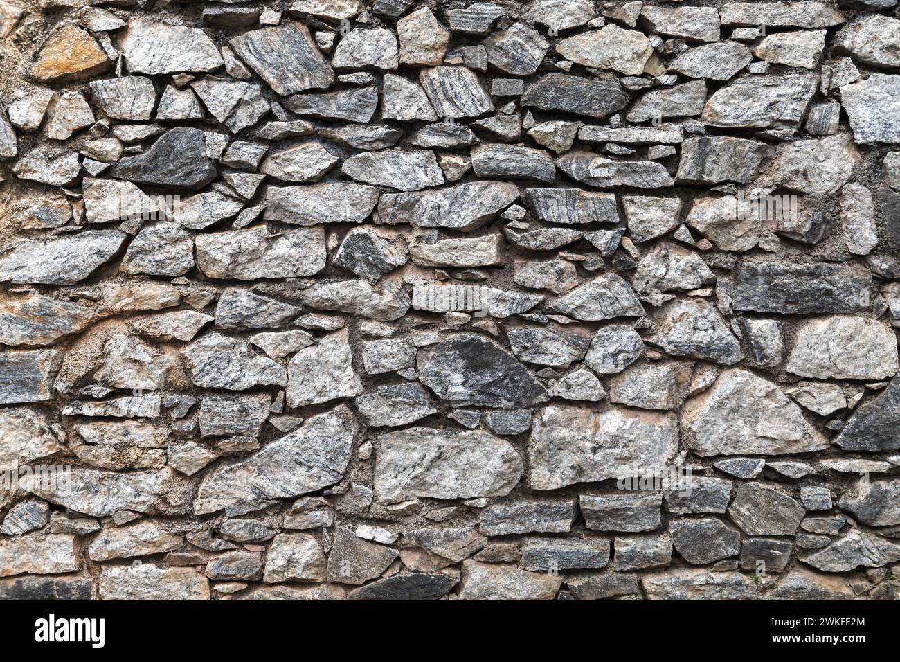 Old dark gray stone wall, background photo texture, front view Stock ...