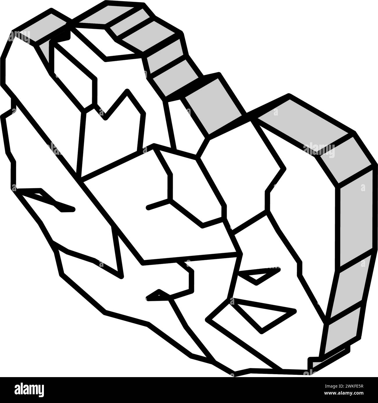 garnet stone rock isometric icon vector illustration Stock Vector Image ...