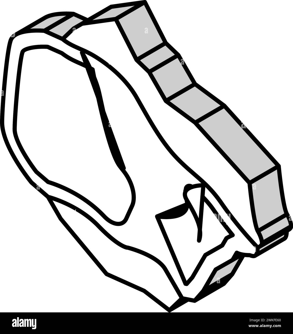 quartzite stone rock isometric icon vector illustration Stock Vector ...