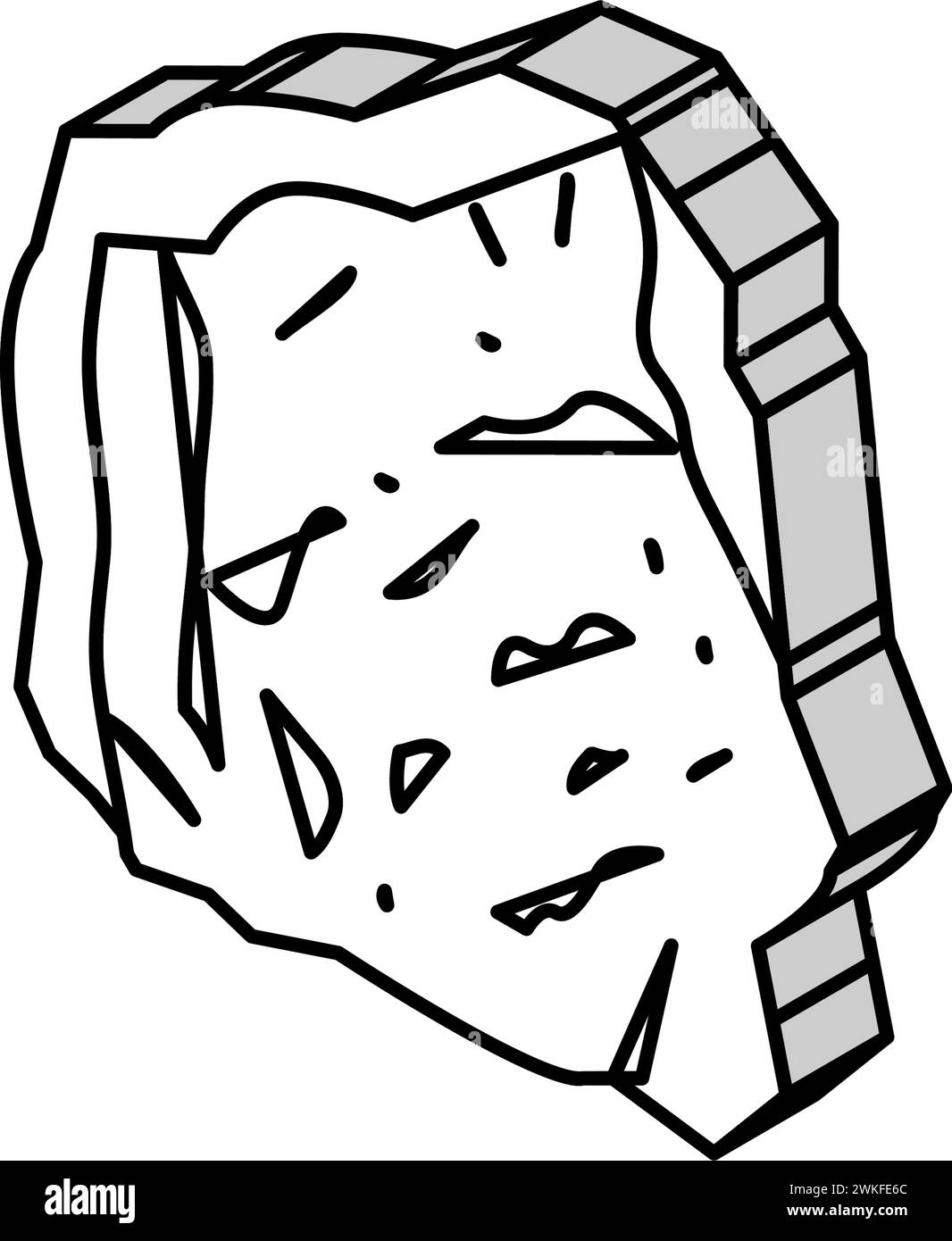 granite stone rock isometric icon vector illustration Stock Vector ...