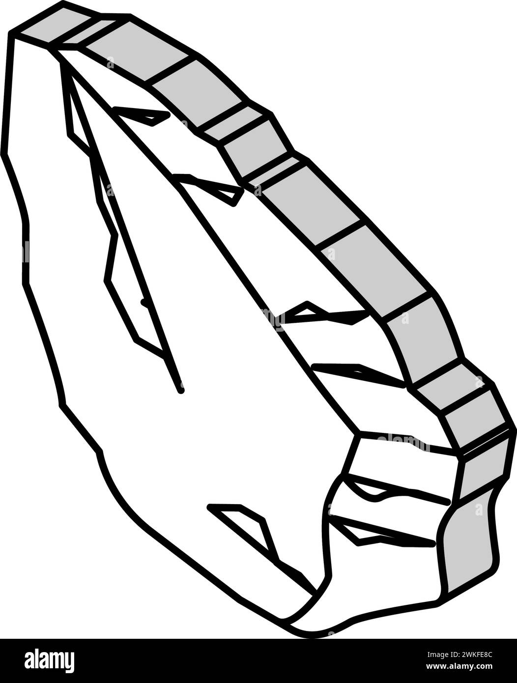 basalt stone rock isometric icon vector illustration Stock Vector Image ...